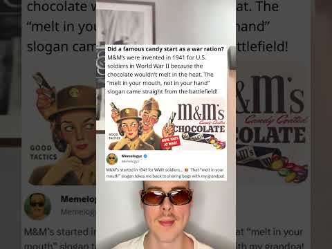 Did a famous candy start as a war ration? M&M’s were invented in 1941 for U.S. soldiers in World War