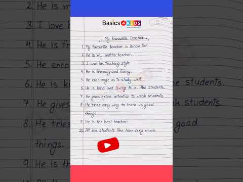 10 Lines on My Favourite Teacher in English | Essay on Favourite Teacher |Favourite Teacher 10 Lines