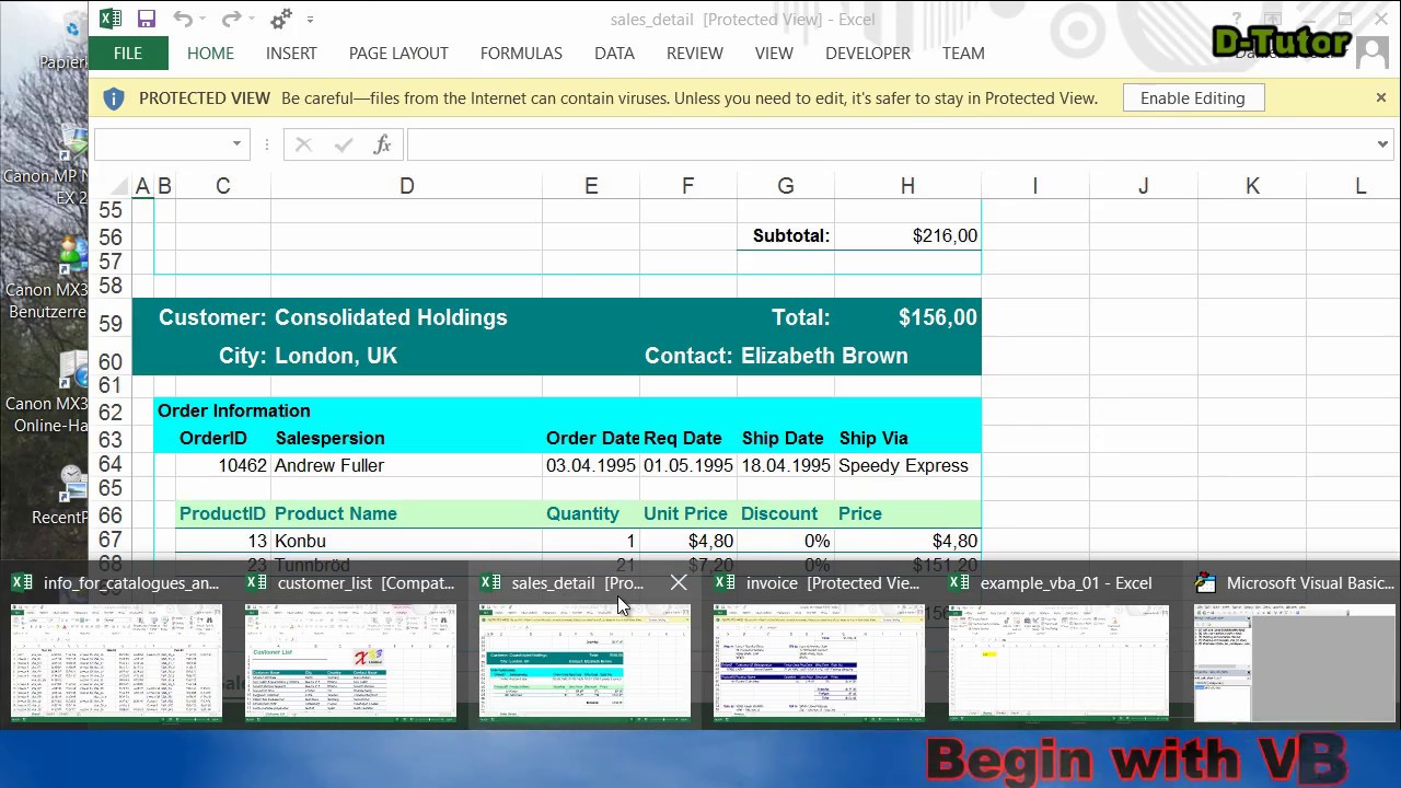 Excel VBA for Beginners Vol .1 - 3 VBA Editor VBE | D-Tutorial