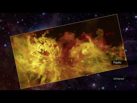 See the 'blazing' Flame Nebula in multiple wavelengths