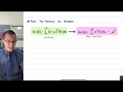 Variance (4 of 4: Proof of two formulas)