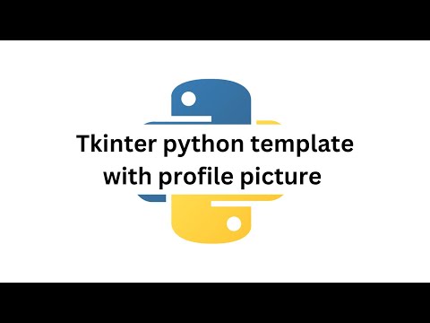 Tkinter Python boilerplate with profile picture