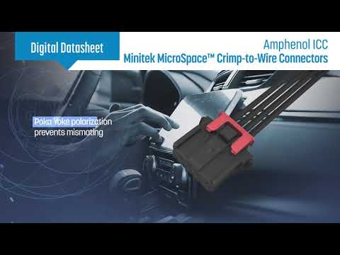 Minitek MicroSpace™ Crimp-to Wire-Connectors | Amphenol