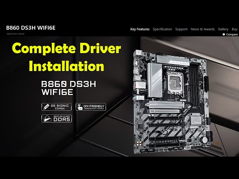 Complete Driver Installation for Gigabyte B860 DS3H WIFI6E | Windows 10 & 11