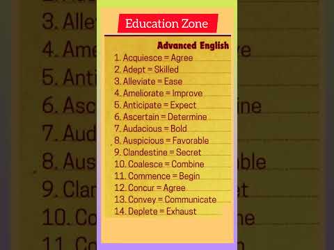 Advanced English, Synonym #english #education #viralshort