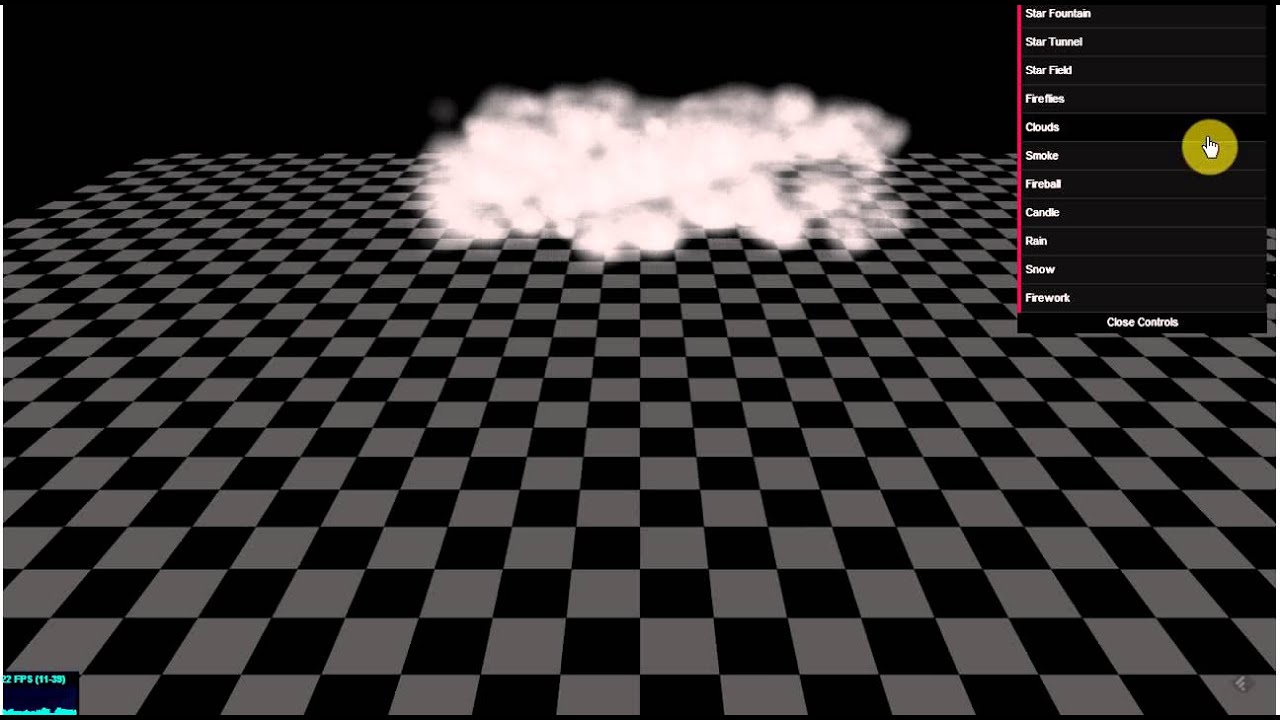 Particle System demo (Javascript and Three.js)