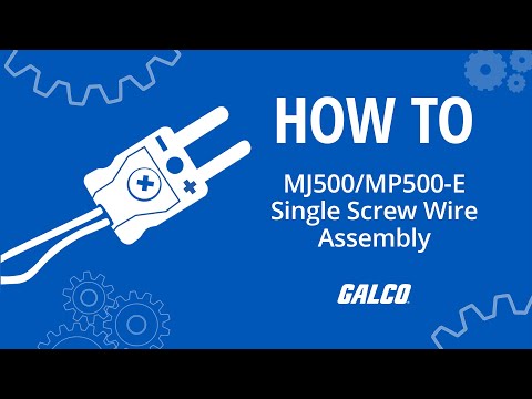Temprel Wire Assembly on a MJ500/MP500 Series E-Type S Miniature Jack & Plug Thermocouple Connector