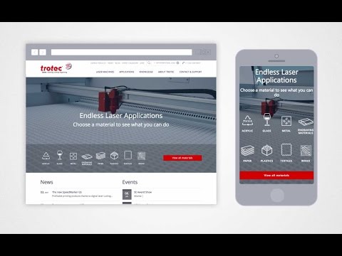 New Trotec Laser Website - www.troteclaser.com