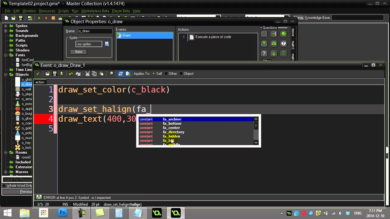 GameMaker How To Draw Text Aligned