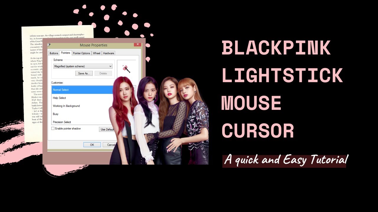 Blackpink Lightstick Animated Blinking Version Mouse Cursor | A Quick and Easy Tutorial