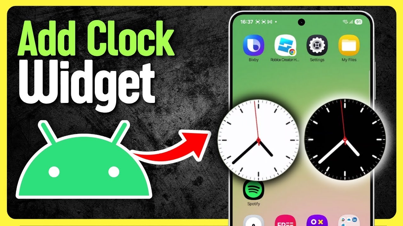 The Best Way to Add a Clock Widget  To Home Screen On Android