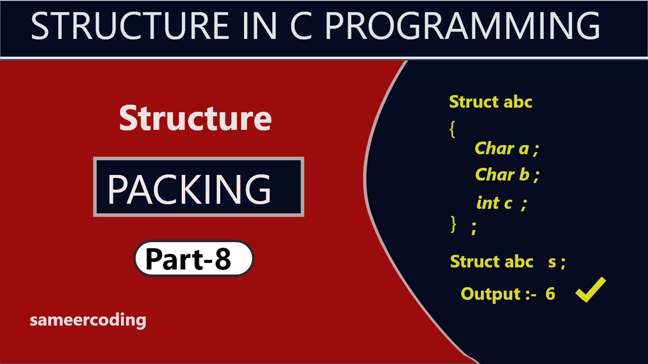Structure Packing in C | sameercoding