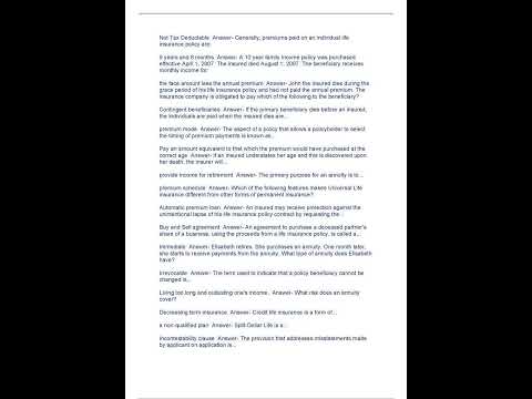 NJ Life Producer Exam Study Life Insurance With Correct Answers pdf