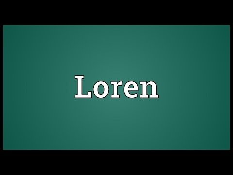 Loren Meaning