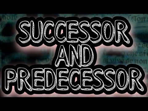 Successor and predecessor.... problem solving....