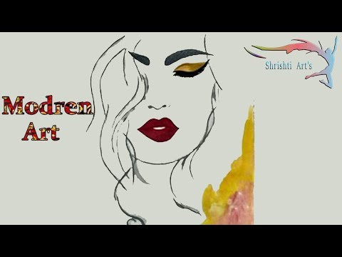 How to draw a beautifull girl modern art