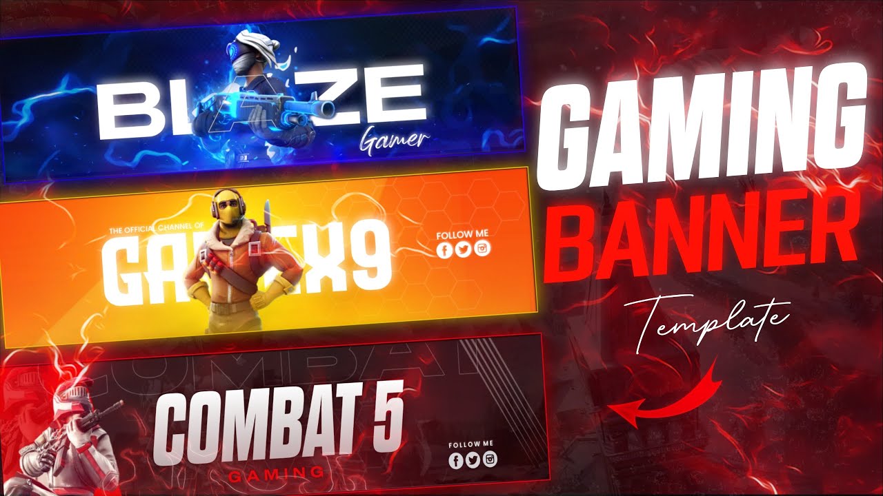 Free Gaming Banner Templates | Top 10 Gaming Banner Template No Text | 2024