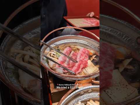 affordable Japanese style lunch deal #vancouver #shortsfood kumo sukiyaki set richmond