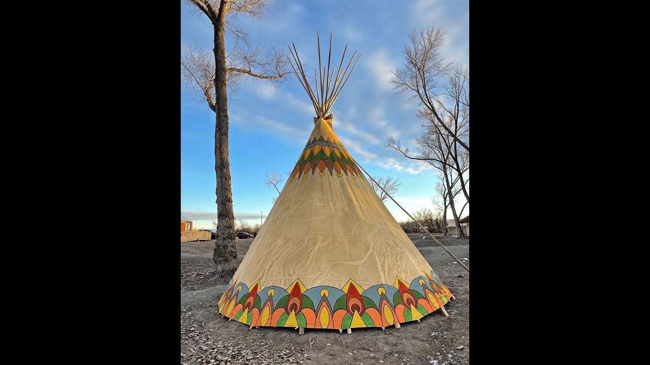 Earthworks Tipi custom painting and pitching timelapse