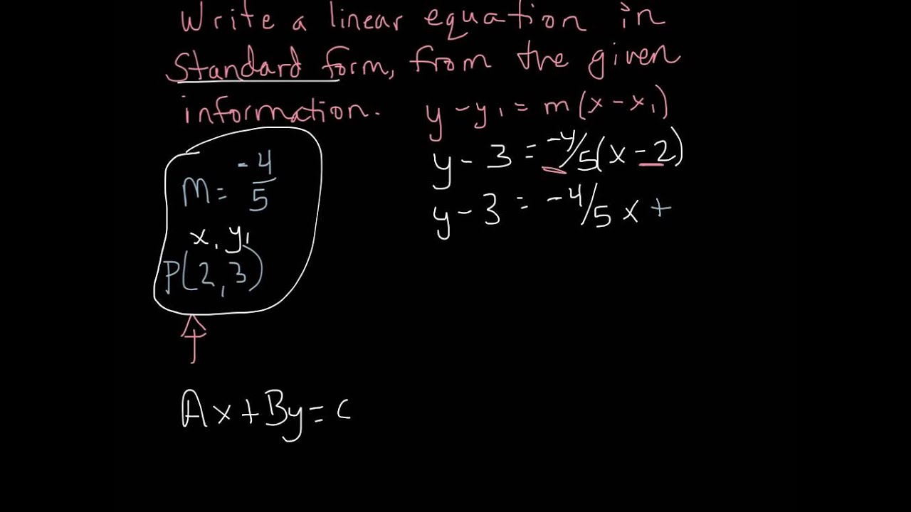 Linear equation form conversions