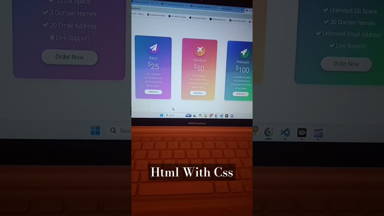 🔥 Modern Pricing Table with Hover Effects | CSS Only #webdevelopment #pricingtable #hovereffect