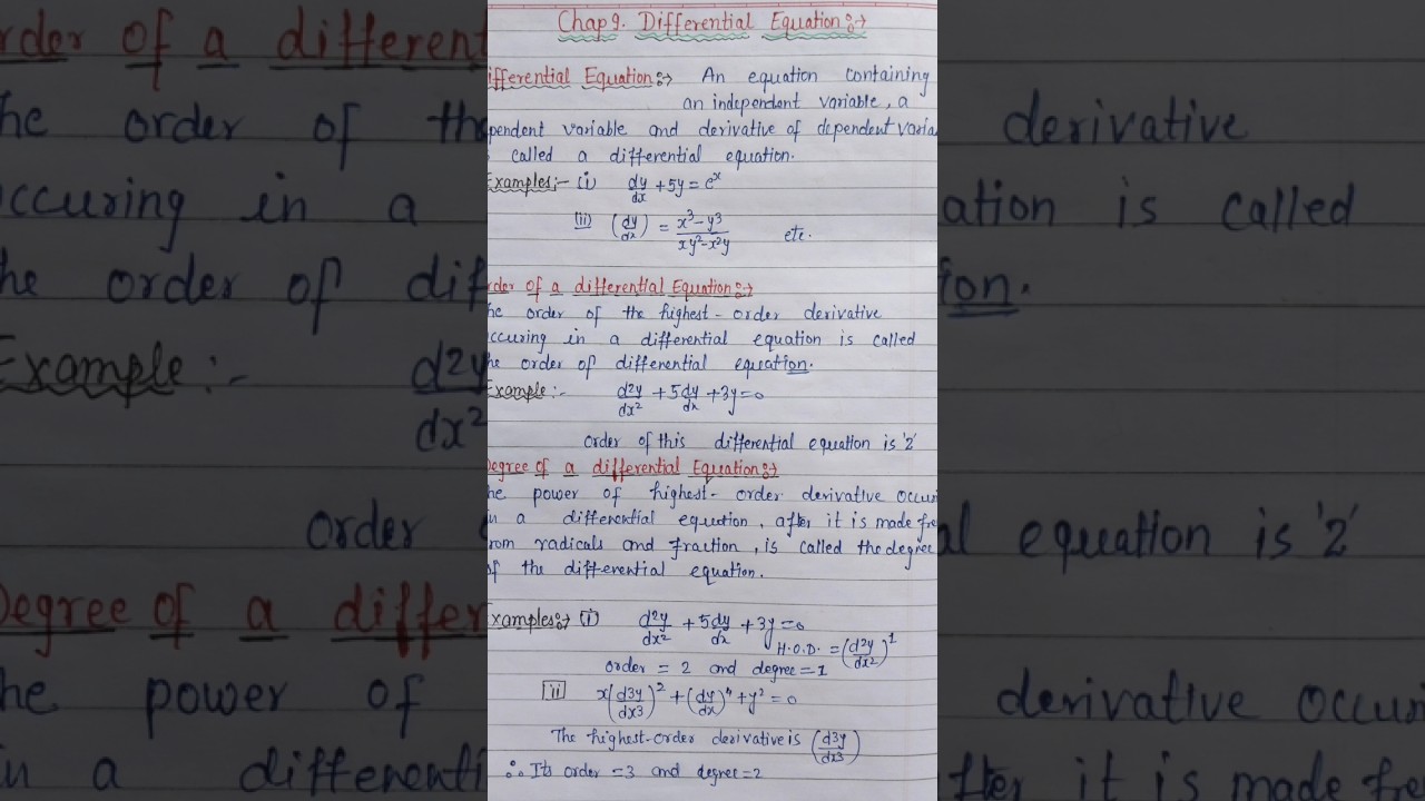 Differential equation