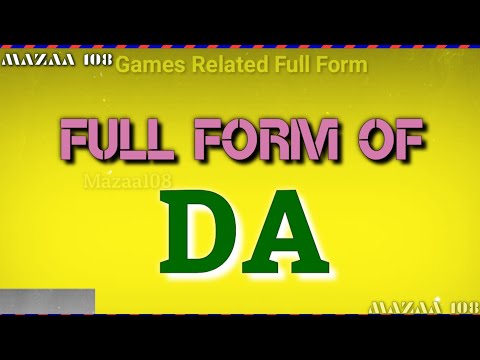 Full Form of DA | DA full form | DA means | DA Stands for | DA का फुल फॉर्म | New Shorts Video | #DA