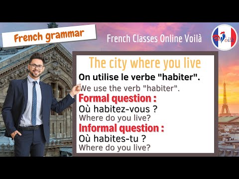 How do I say where I live in French? Lesson for beginners + grammar