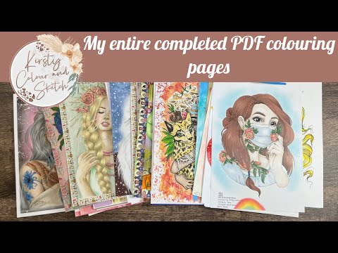My Entire completed PDF colouring pages 2022