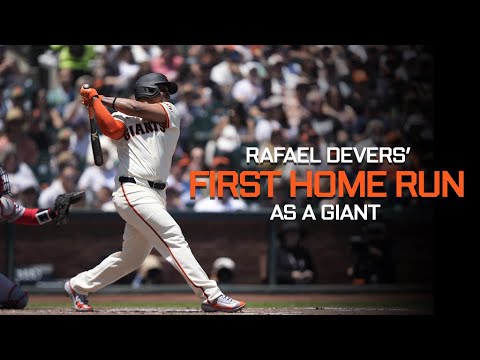 Rafael Devers' First Home Run as a Giant | SFGiants vs. Red Sox