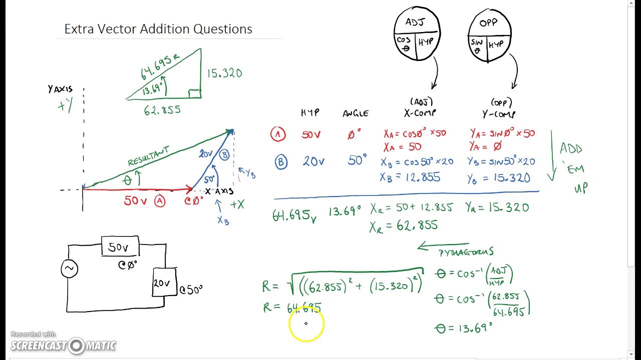 Vector Addition Example Question #1