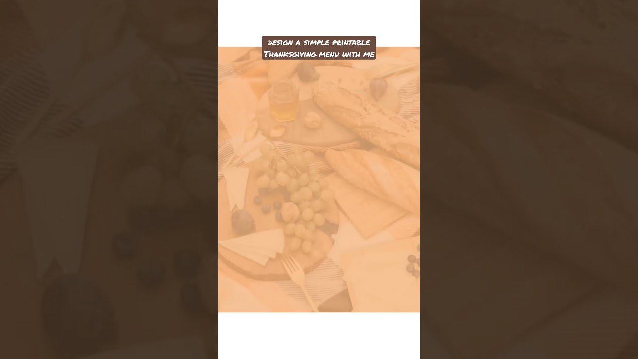 design a simple printable thanksgiving menu with me - free to design on Canva 🍂 DIY or sell template