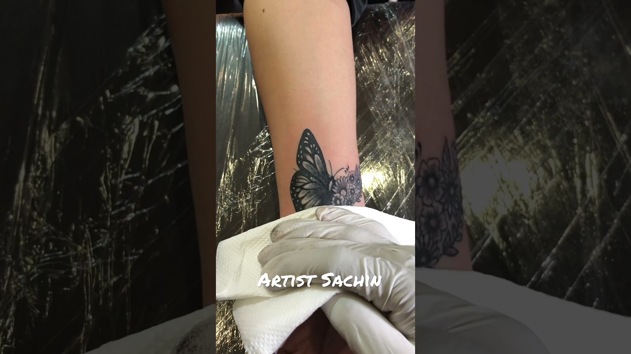 butterfly tattoos/wrist tattoo/cover up tattoo/ the tattoo shop VR punjab mall