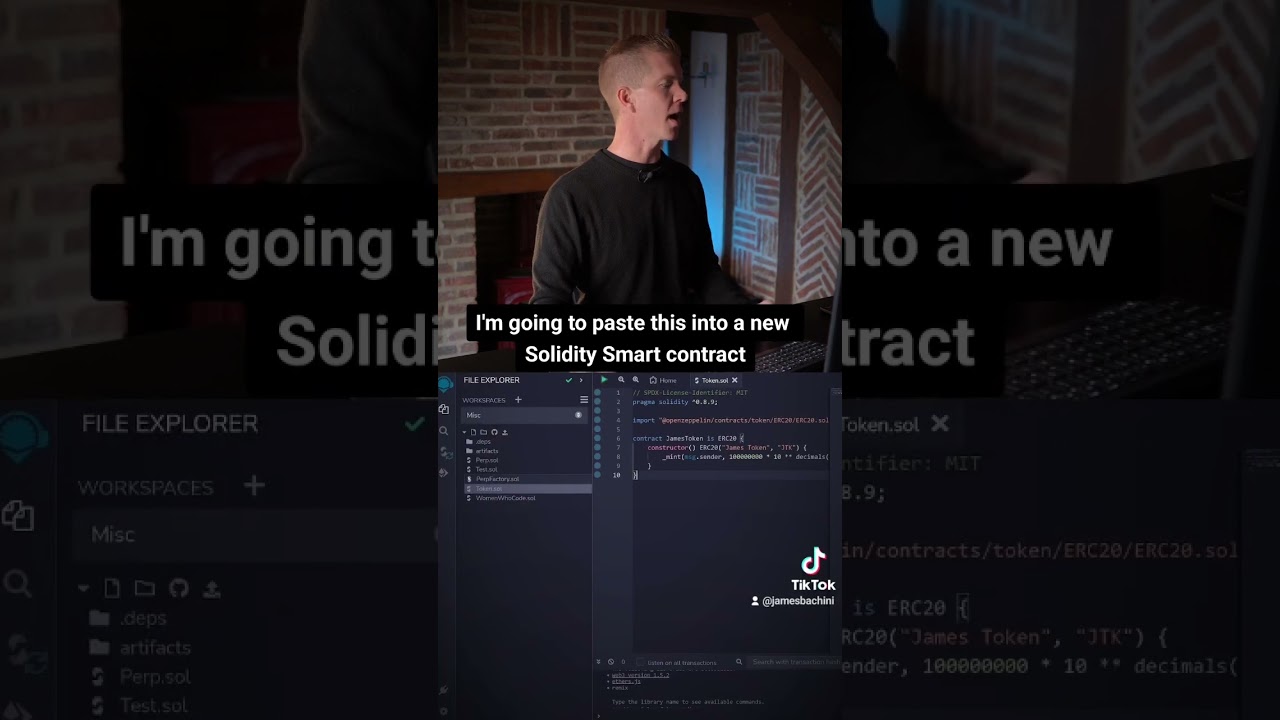 Creating an Erc20 token on Ethereum in 30s