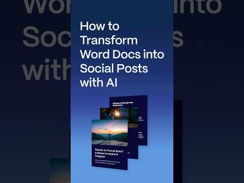 Turn Word Docs into Viral Social Media Posts with AI