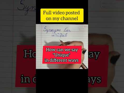 Smart ways to say "UNIQUE" 😎 | Synonymous for Unique #shorts #shortvideo #youtubeshorts #viralshorts