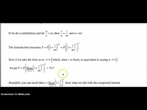 derivation of continuous compounding formula