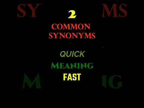 2 IMPORTANT SYNONYMS