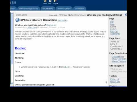Wikis in Blackboard