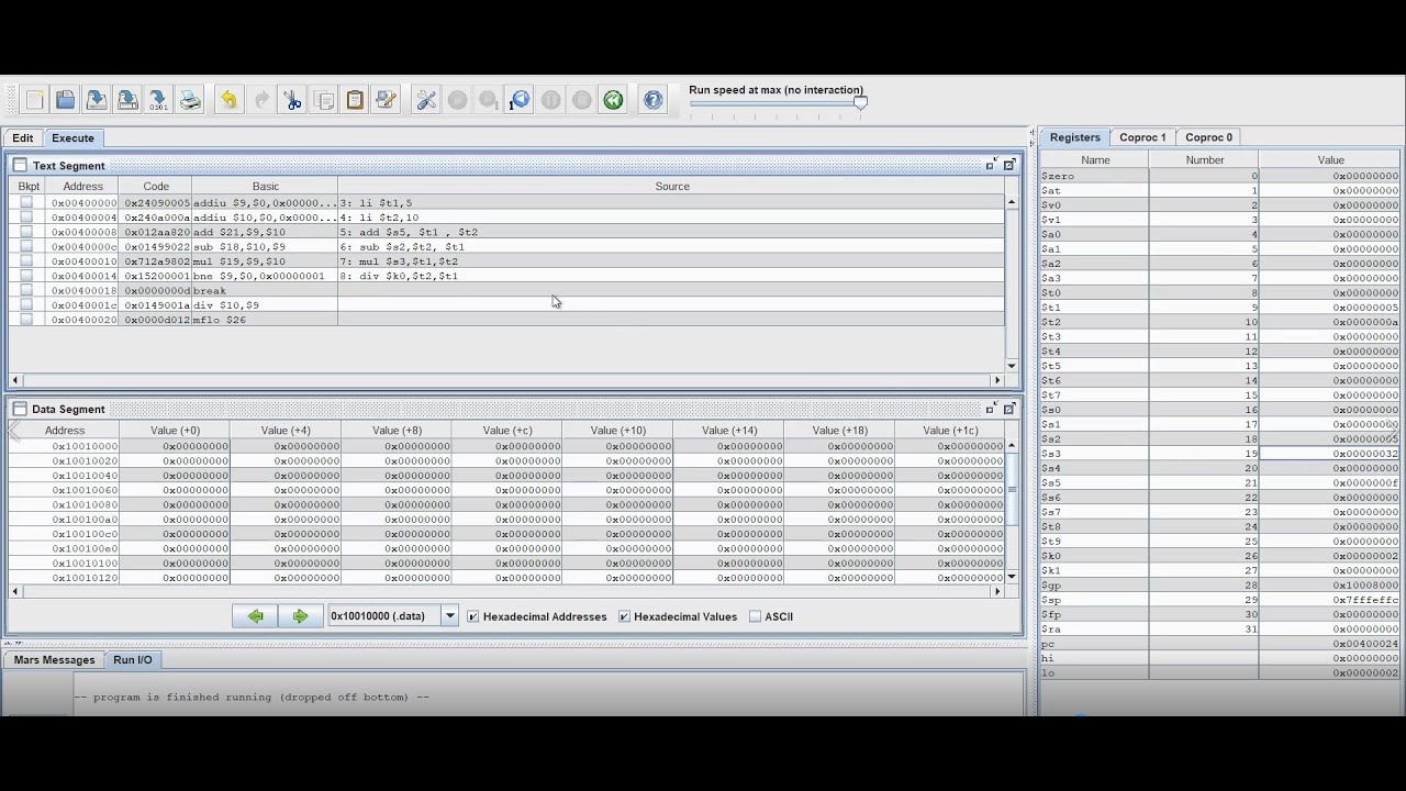 Installing MARS - MIPS simulation