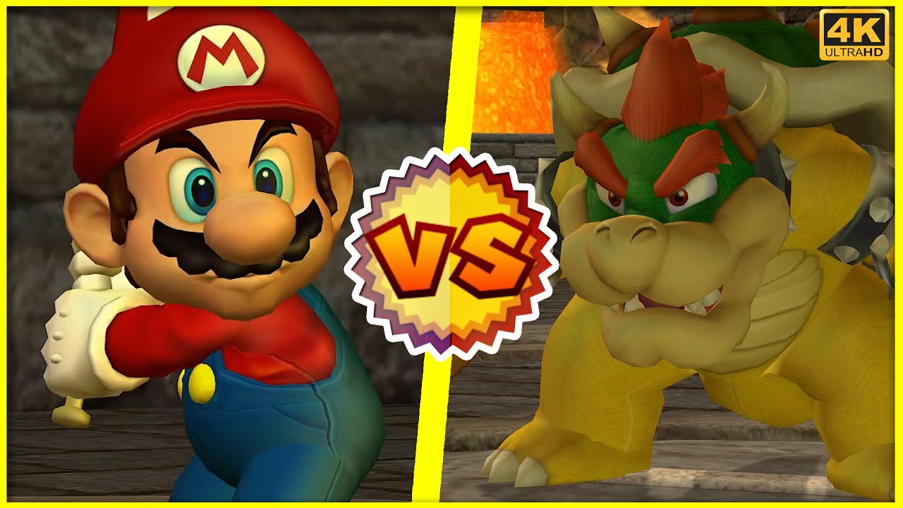 Mario Super Sluggers gameplay - Team Mario (FireBalls) Vs Tema Bowser (Monsters) | Pro Com | 4K