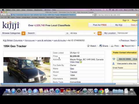 Kijiji Used Cars For Sale Under $5000 - Online Search Tools in Canada