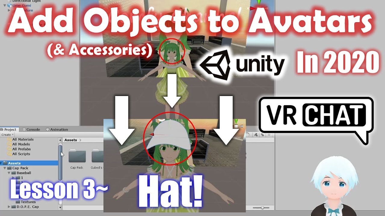 Adding Accessories (Objects) Hat to your Avatar in VRChat -  Lesson 3 - Unity in 2020
