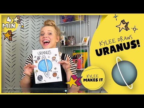 How to Draw Uranus! | Kylee Draws the Planet Uranus - Easy Drawing the Planets Videos for Kids