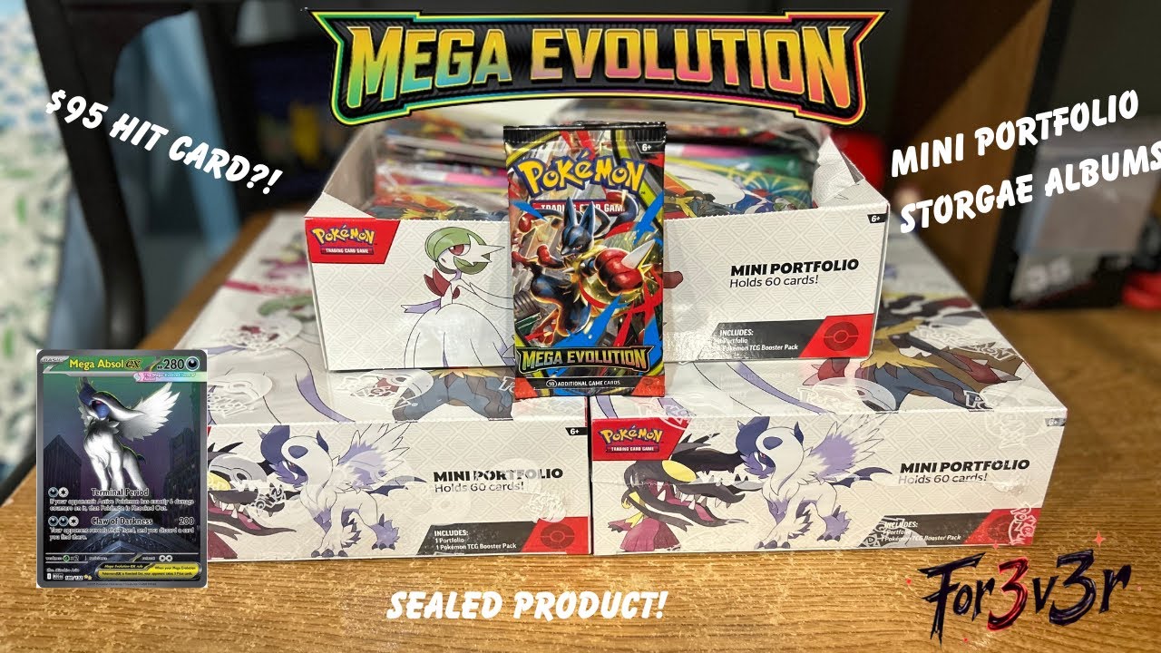 Mega Evolution Mini Portfolio Sealed Boxes!