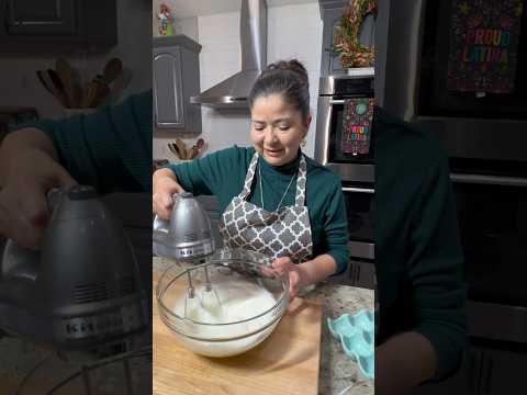 The fluffiest egg whites for chile rellenos #shorts #shortsvideo #chilerelleno #musica