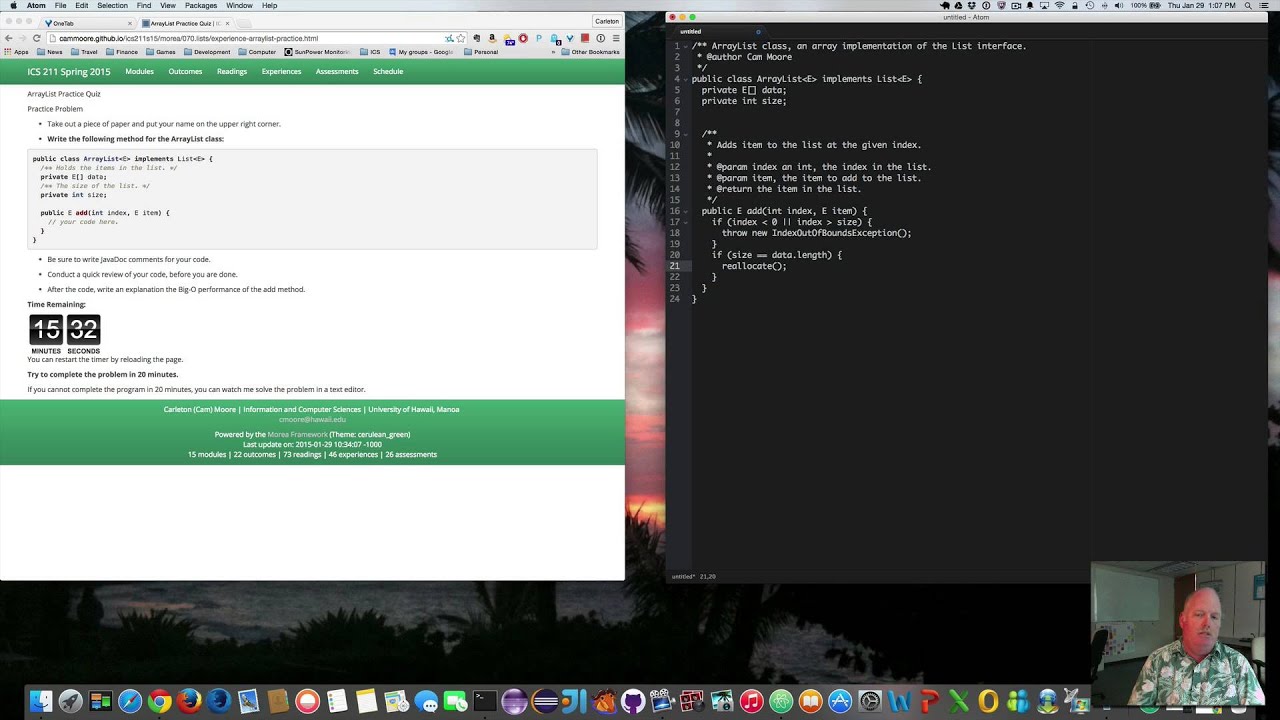 ArrayList Practice Quiz