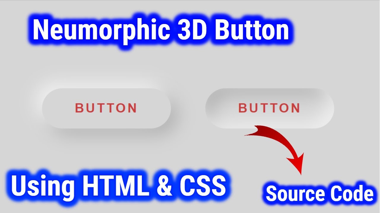 Neumorphic UI Button Using HTML & CSS | WebHak5