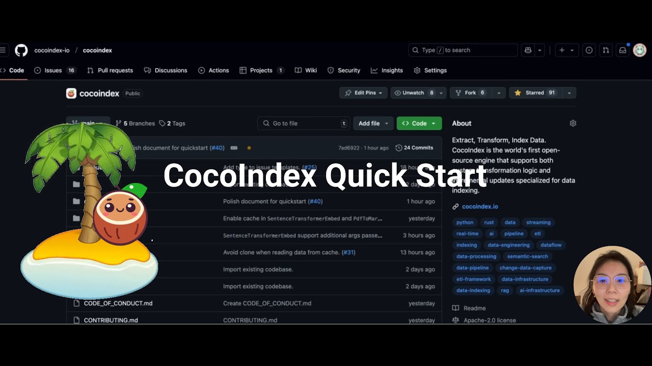 Step by step tutorial to get started with CocoIndex 🥥