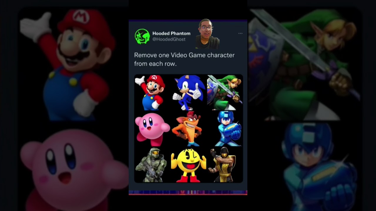 remove a video game character from each row #videogames
